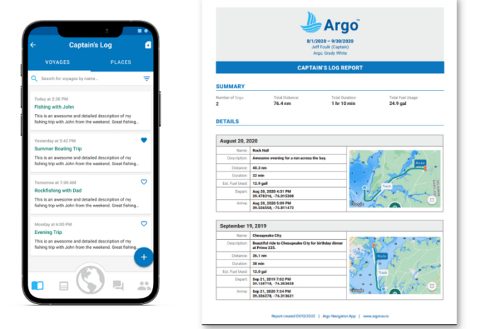 New Feature: Manage All Your Boat Trips with Argo Captain's Log Reports ...